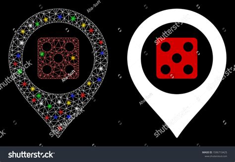 Flare Mesh Dice Map Marker Icon Stock Vector Royalty Free 1596710425 Shutterstock