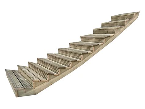 Arbor Garden Solutions Decking Step Stringer Kit Raised Garden Stairs 11 Steps 90cm Width