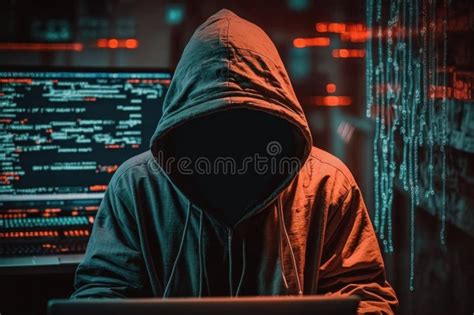 Cyber Crime Hacker Cyber Security Concept Generative Ai Stock