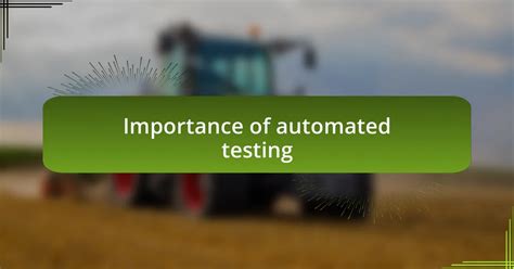My Experience With Automated Testing Frameworks • Aegis Uk