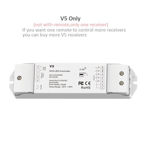 RGBCCT LED Controller V V CH A RGB CCT RGBW Grandado