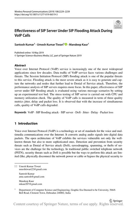 Effectiveness Of Sip Server Under Sip Flooding Attack During Voip Calls