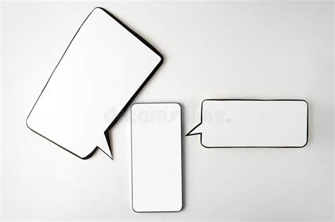 Smart Phone Chatting Sms Template Bubbles Stock Image Image Of Compose Social 310424497