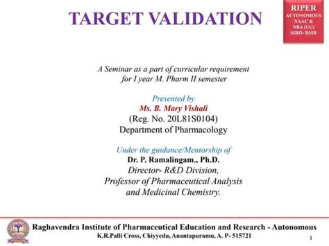 Target Identification And Validation Ppt