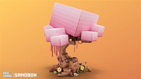 The Sandbox 더 샌드박스 봄 환경 콘테스트 벌과 벚나무의 정령 만들기 Youtube