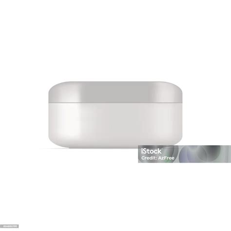 플라스틱 화장품 항아리 크림 스크럽 젤 분말 Vecto 이랑입니다 3차원 형태에 대한 스톡 벡터 아트 및 기타 이미지 3차원 형태 가루로 빻은 거품 내기 Istock