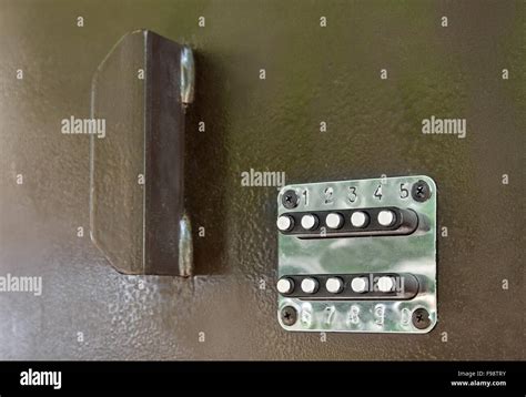 Close Up Of Numeric Lock In Steel Door Stock Photo Alamy