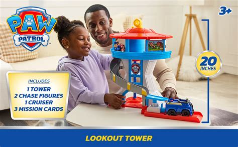 Paw Patrol Lookout Tower 20 Inch Tower With Chase Action