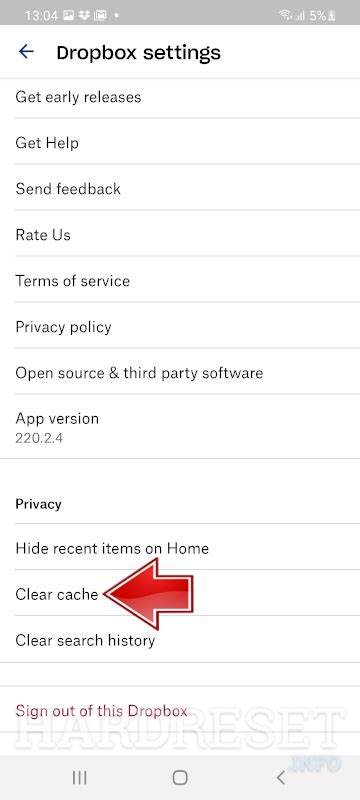 How To Clear Cache In Dropbox HardReset Info