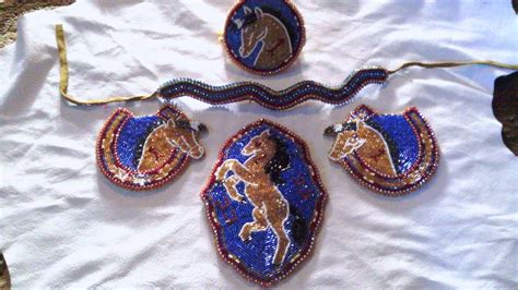 Pow Wow Bead Work Pow Wow Aboriginal Art Needle And Thread Bead Work
