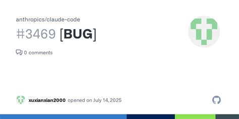 [bug] · issue 3469 · anthropics claude code · github