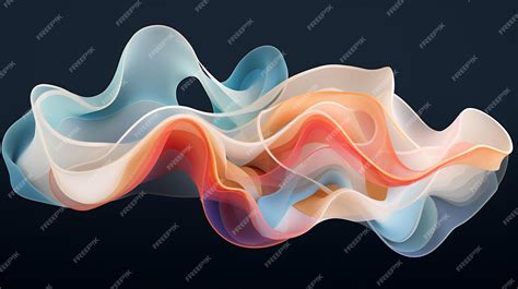 Premium Ai Image Abstract Art Flowing Interconnected Shapes