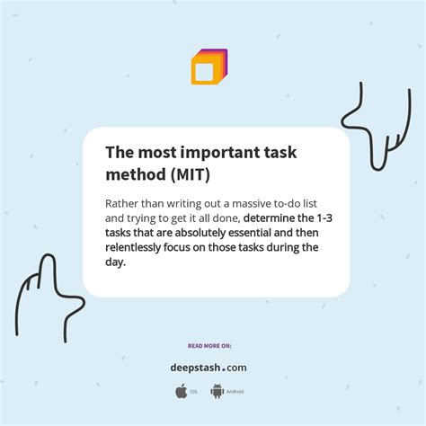 The Most Important Task Method Mit Deepstash