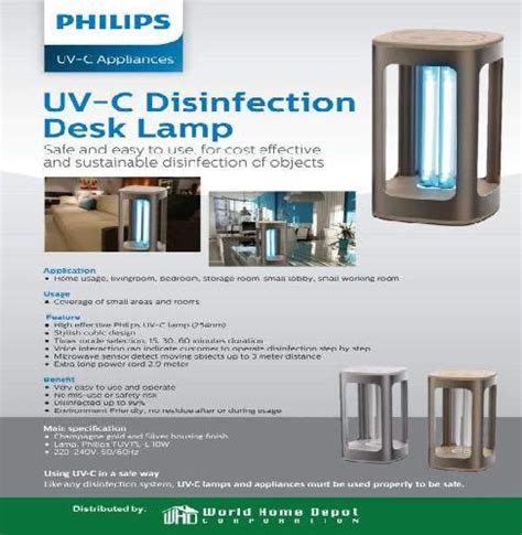 Philips Uv C Disinfection Desk Lamp