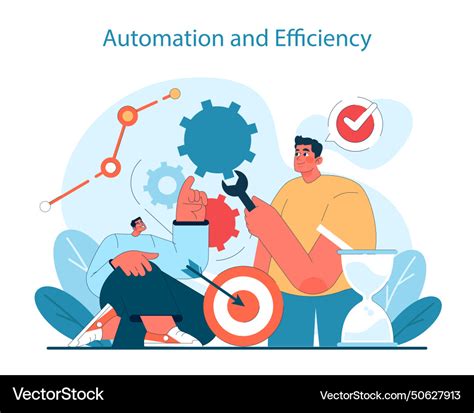 Optimizing Workflow With Automation A Vibrant Vector Image