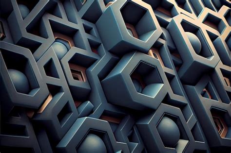 Premium Ai Image 3d Geometric Figures Parametric Patterns Seamless