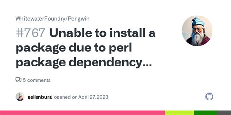 Unable To Install A Package Due To Perl Package Dependency Error