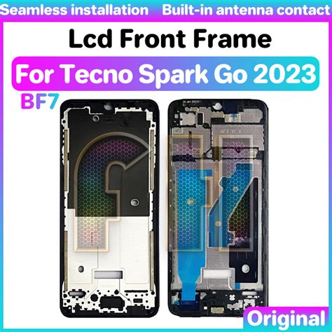 Lcd Front Display Frame For Tecno Spark Go 2023 Bf7 Bf7n Front Housing Middle Frame Faceplate