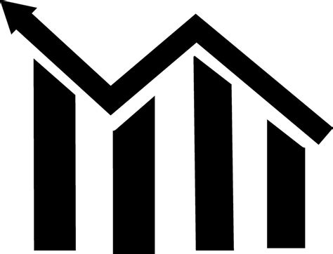 Statistical Bar Chart With Growth Arrow 25323380 Vector Art At Vecteezy