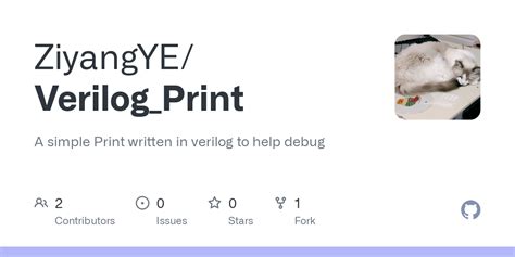 Github Ziyangyeverilogprint A Simple Print Written In Verilog To Help Debug