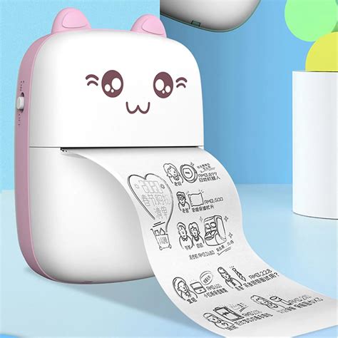 Mini Imprimanta Termica Portabila Pentru Telefon Rola Inclusa Fivo Ro