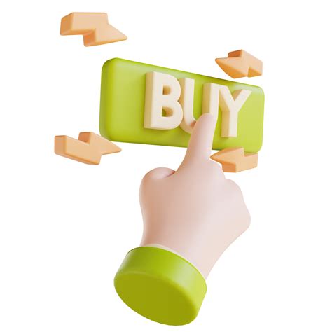 3d Illustration Hand And Click Buy 10842371 Png