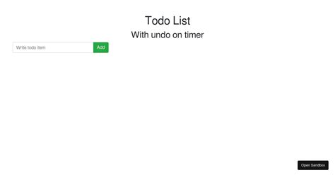 Todo With Undo Codesandbox