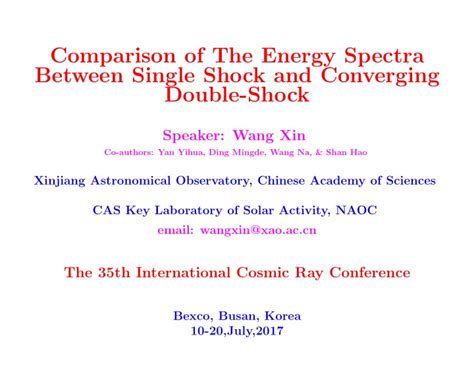 Ppt Comparison Of The Energy Spectra Between Single Shock And Converging Powerpoint