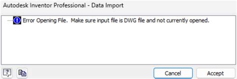 check that the input file is a dwg file and that it is not currently