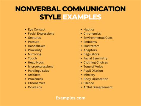 Verbal And Non Verbal Cues Example