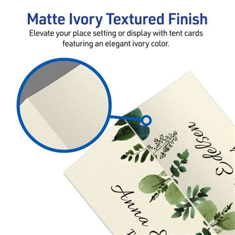Textured Place Cards 1 716 X 3 34 Ivory 5012