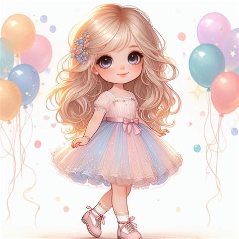 Девочка в красивом платье в 2025 г Милые рисунки Счастливые картинки Рисунки