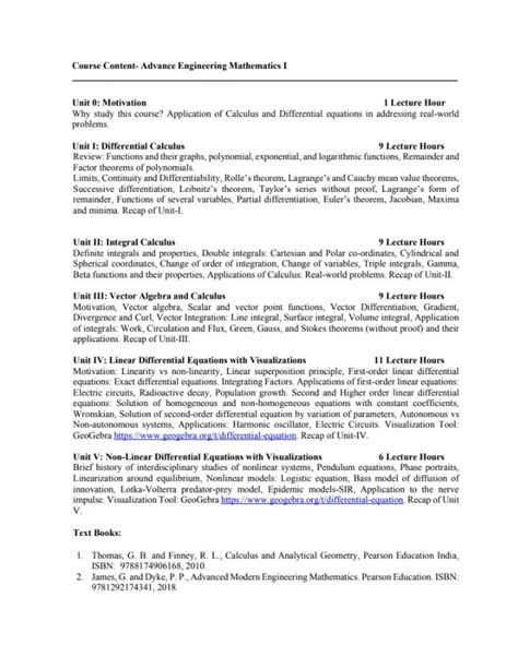 Semester 1 Lecture Notes