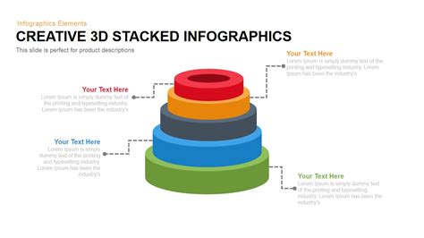 D Stacked Circle Infographics Powerpoint Keynote Template