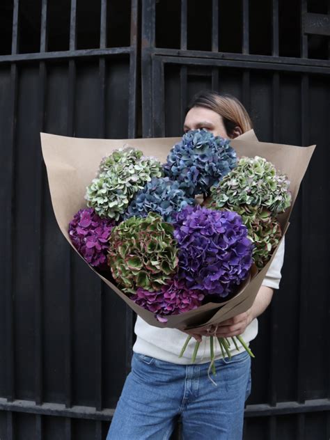 Осенние гортензии купить в СПБ с доставкой в Kraft Flowers