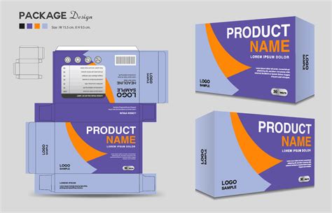 Supplements And Cosmetic Box Design Package Design Template Box Outline Box Packaging Design