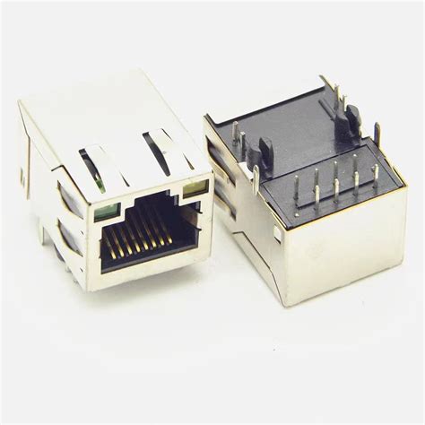 Ethernet Modules Gigabit Magnetic Single Port CAT6 Cat7 PCB Plug Socket Network Shielded Jacks