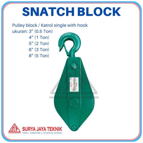 Jual Katrol Single Pulley Snatch Block With Hook Jakarta Barat