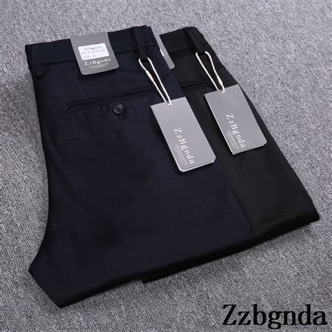 Z系客供进口天丝面料丝滑秋冬中厚款男士免烫抗皱直筒修身休闲裤虎窝淘