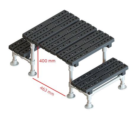 Mini Step Over Platform Fixed 400x463mm Clearance Simplified Safety