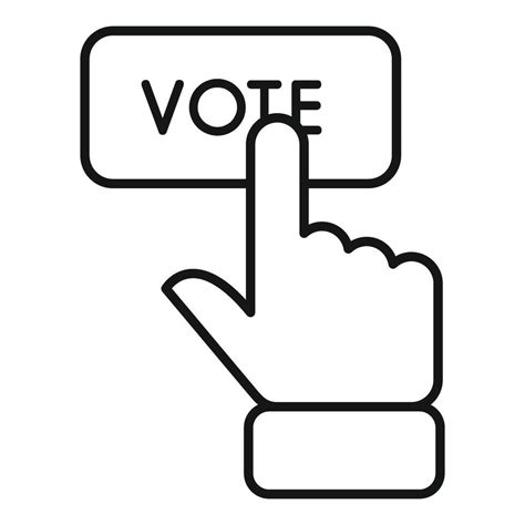 Hand Clicking Vote Button Online Voting Concept 47043212 Vector Art At Vecteezy