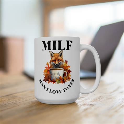 Fox Coffee Mug Man I Love Foxes Milf Ceramic Cup Fox Lover T