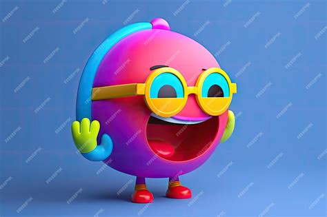 Premium Ai Image Goofy Cartoon Character Wearing Glasses And Making A