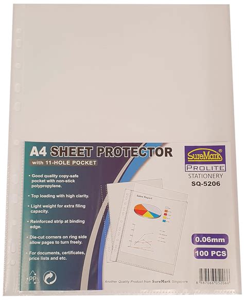 Suremark Sheet Protector 0 06mm 0 10mm