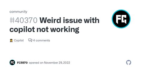 Weird Issue With Copilot Not Working · Community · Discussion 40370