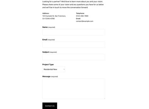 contact info with form · issue 222 · automattic blockpatterns · github