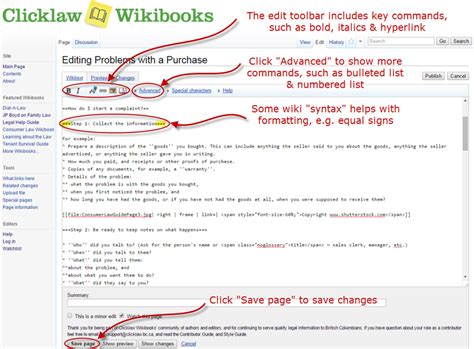Clicklaw Wikibooks Contributor Guide Clicklaw Wikibooks