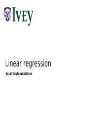 Excel Implementation Running Regression Models Creating Dummy