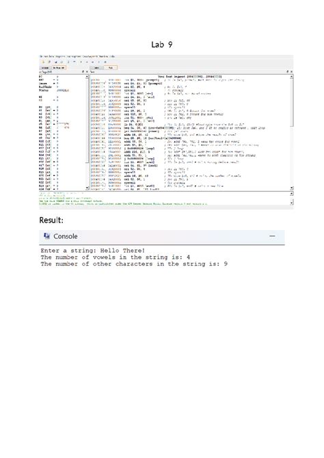 Lab Lab Solution With Code Lab File Simulator Registers Text Segment Data Segment