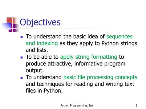 Sequences Strings Lists And Files Ppt